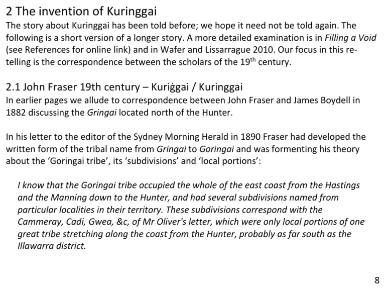 Guringaygupa djuyal, barray: Language and Country of the Guringay ...